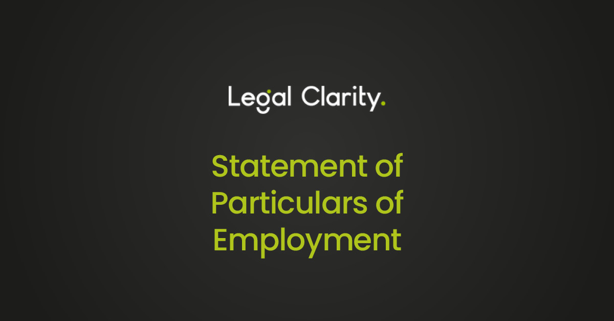 Statement of Particulars of Employment
