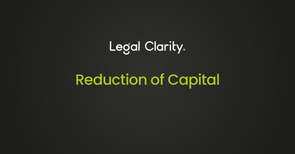 Reduction of Capital - Solvency Statement Procedure